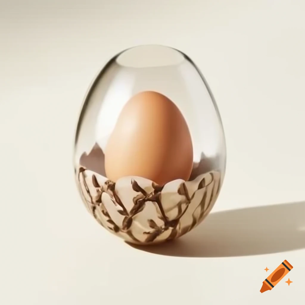 Eggshell designed as a cocktail glass in graphic art on Craiyon