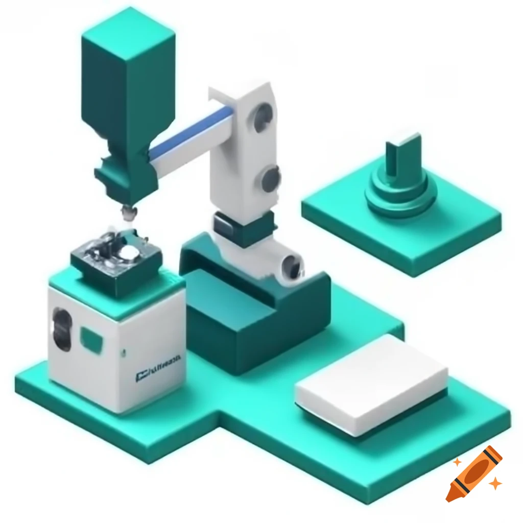 Cobot performing pick and place function in manufacturing environment ...