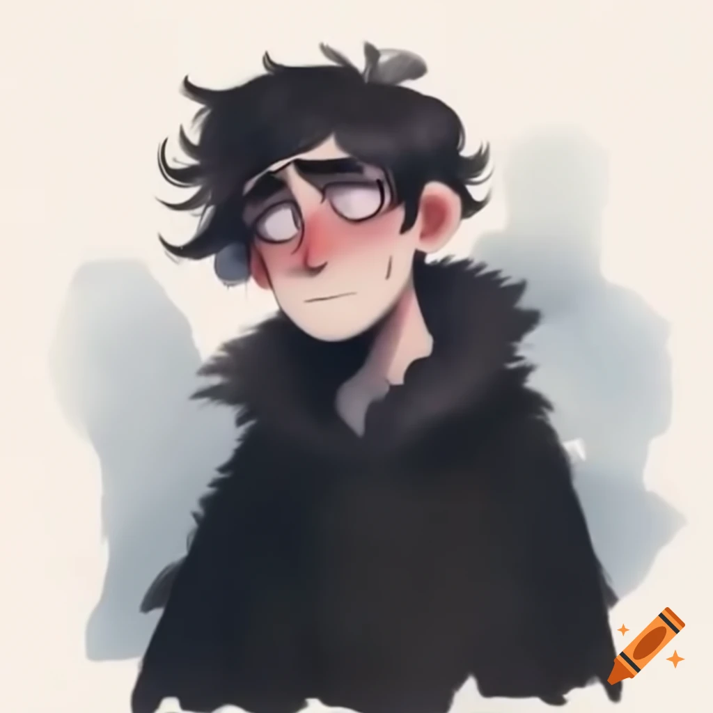 Character with kind personality in black cloak and face mask due to ...