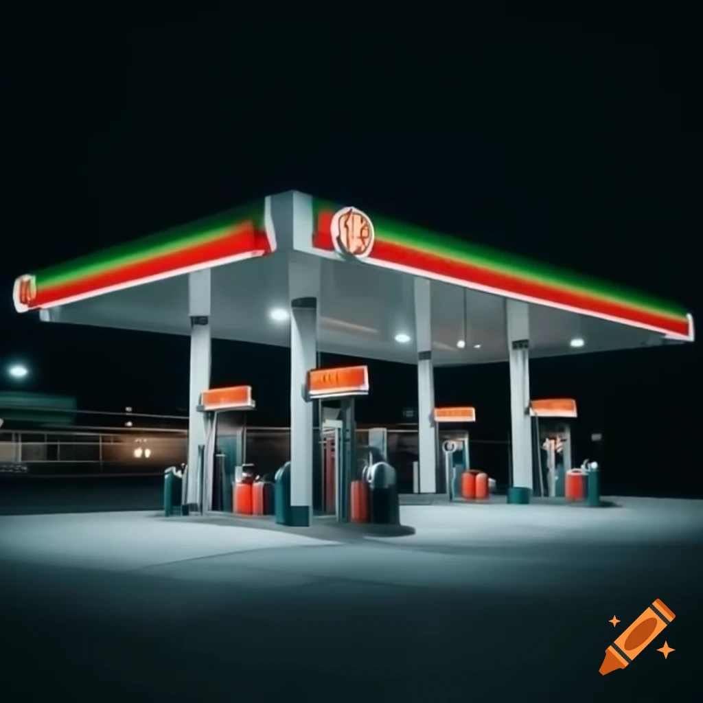 Green And Red Gas Station Logo