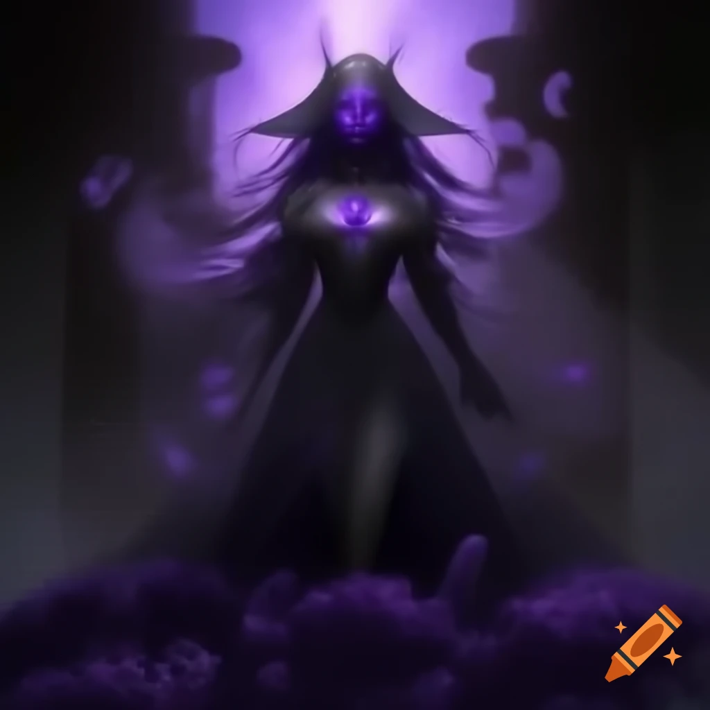 Majestic shadow with lavender eyes, symbolizing strength and ethereal ...