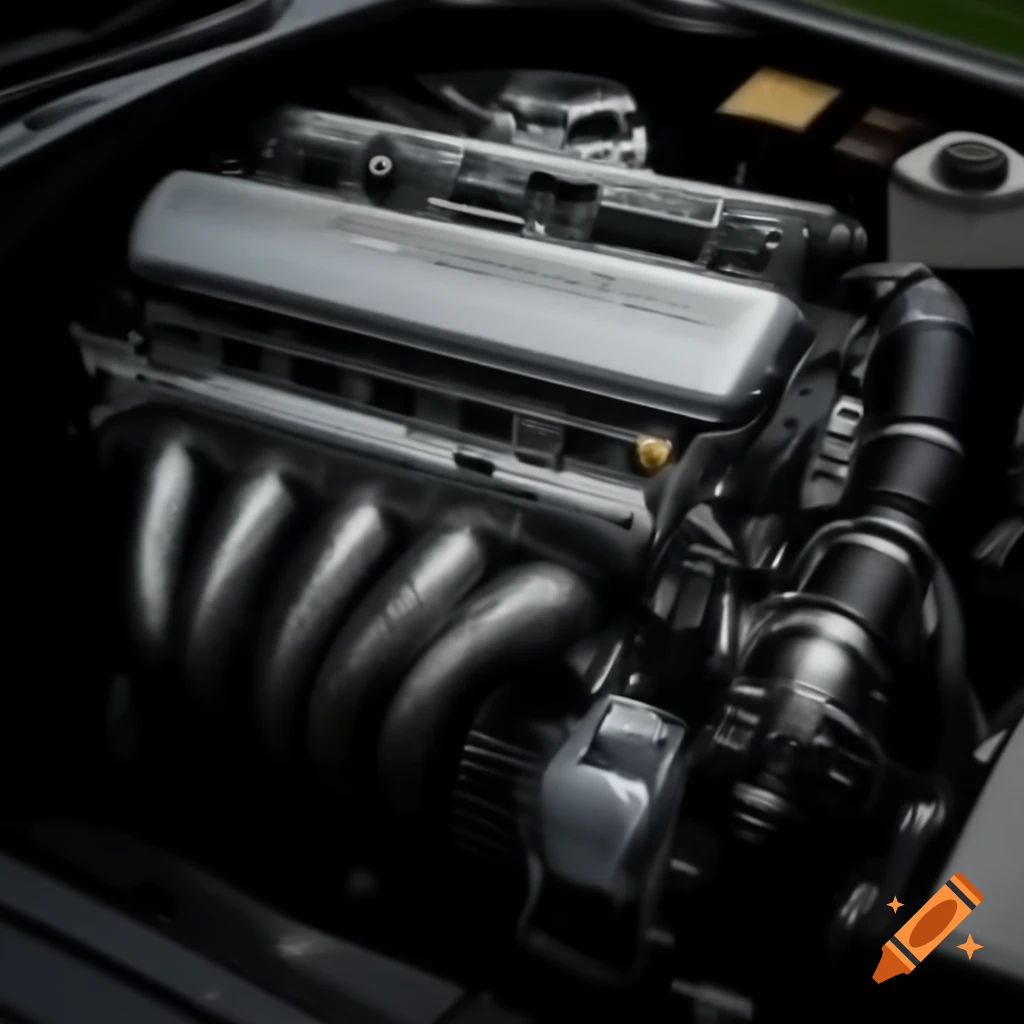 Engine design showcasing mechanical components on Craiyon