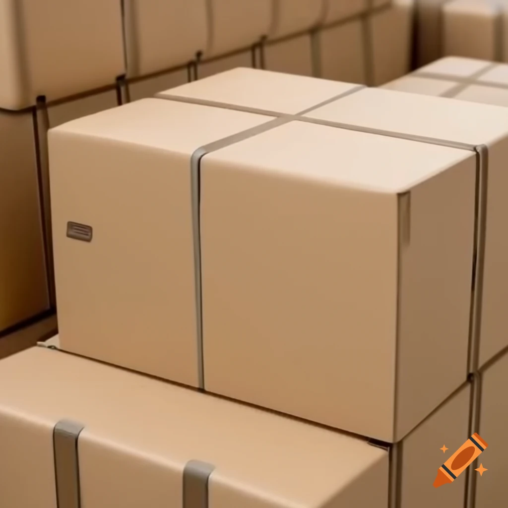 Robust rectangular corrugated cardboard package designed for protection ...