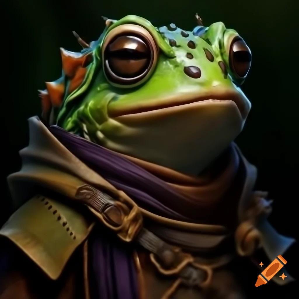 Warlock frog character design for dnd campaign on Craiyon