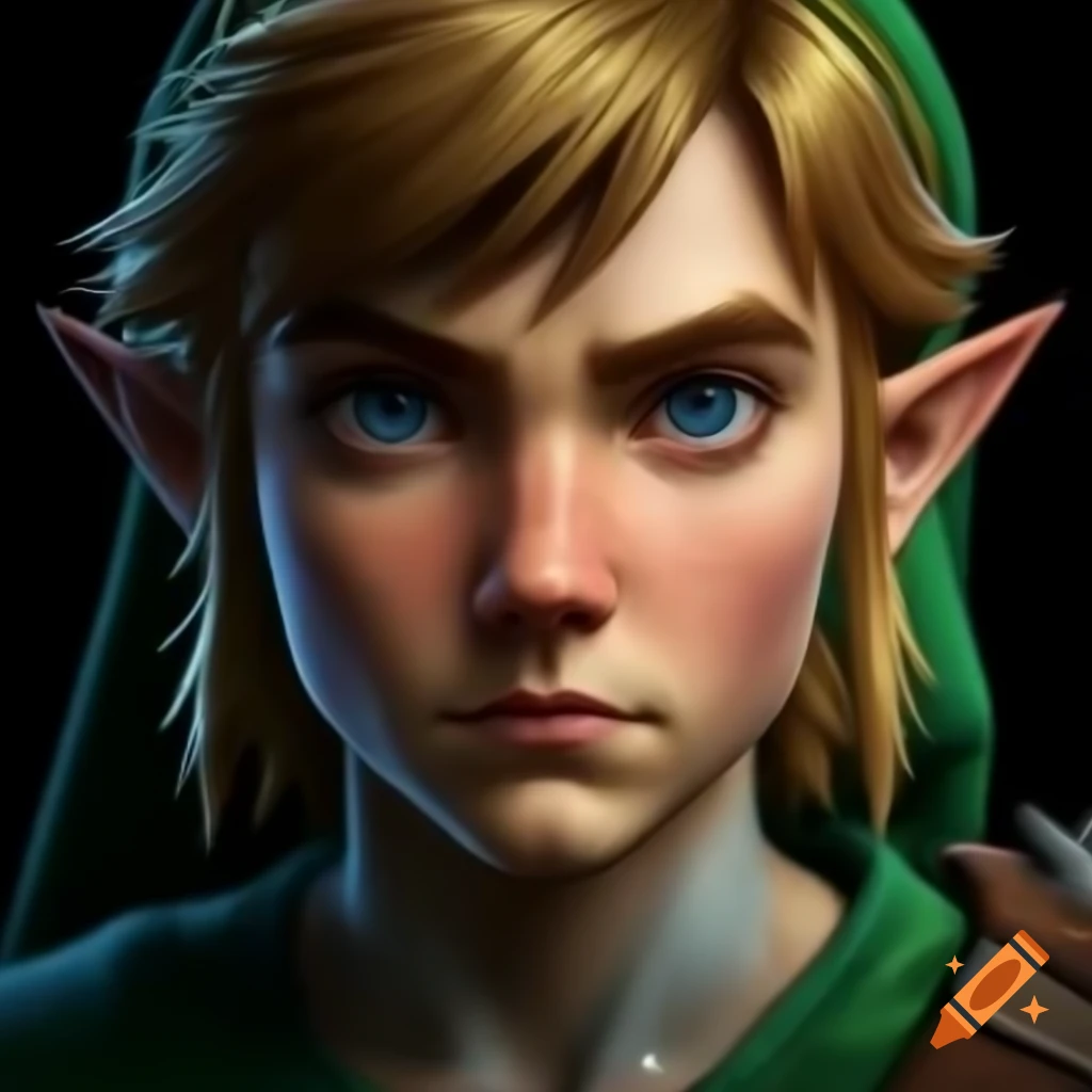 Realistic depiction of adult link from the legend of zelda on Craiyon