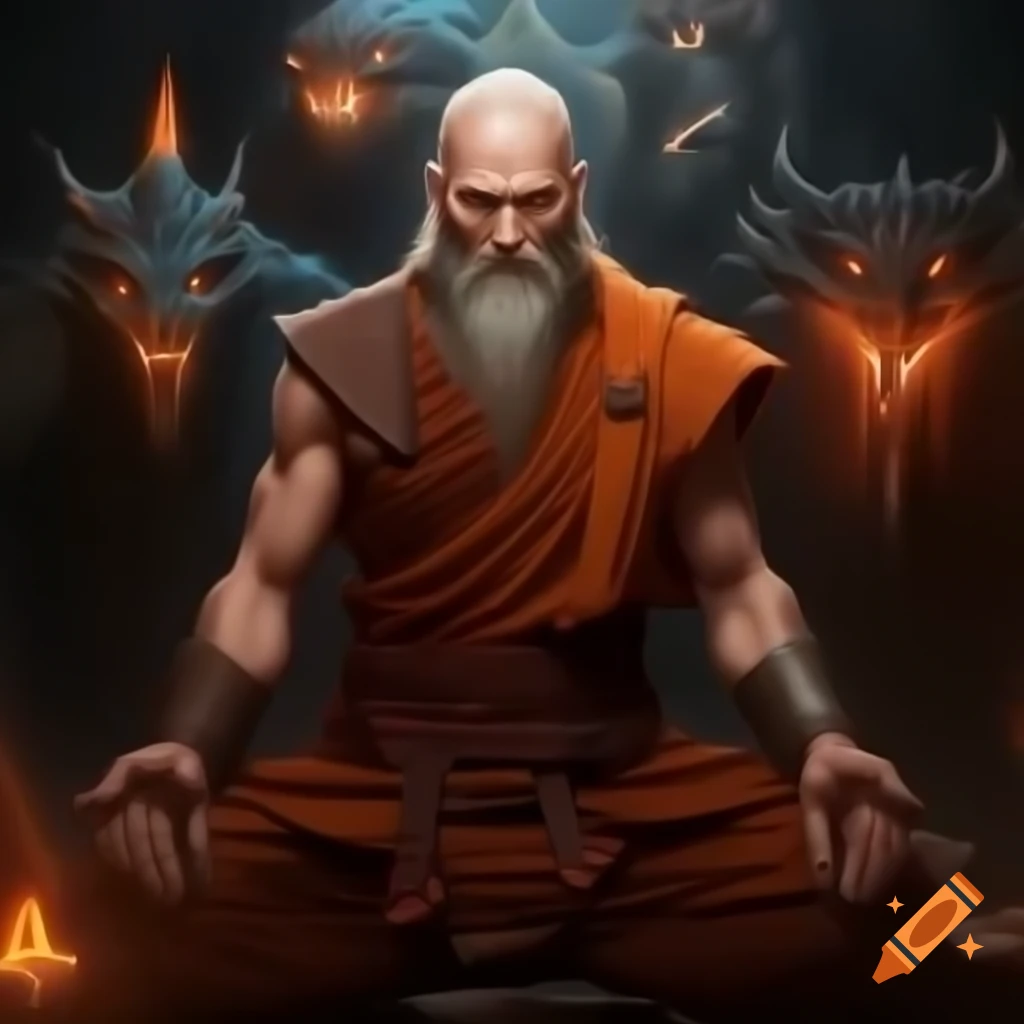 Male goliath monk character for dungeons and dragons on Craiyon