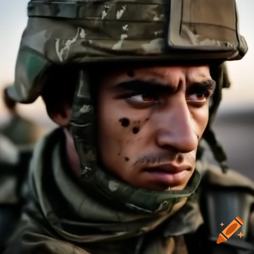 Iranian soldier in uniform on Craiyon