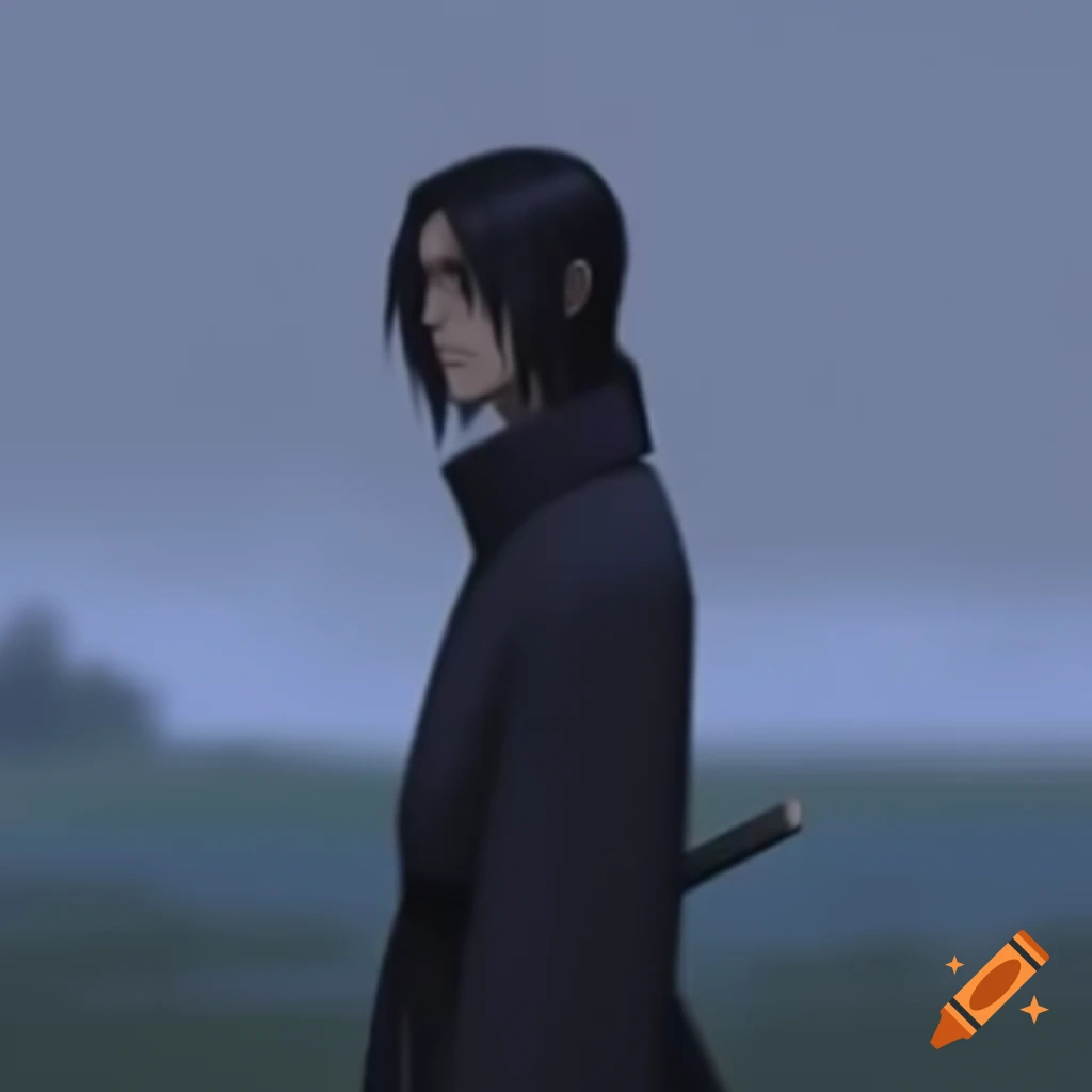 Misty landscape with shinobi from mist village in rain on Craiyon