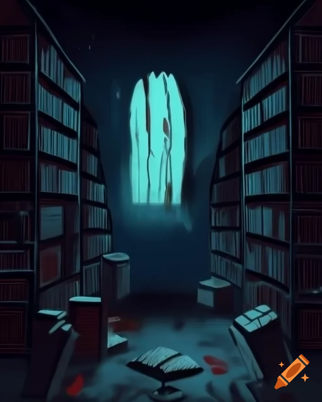 Dark, suspenseful illustration inspired by horror rpgs with tension and ...