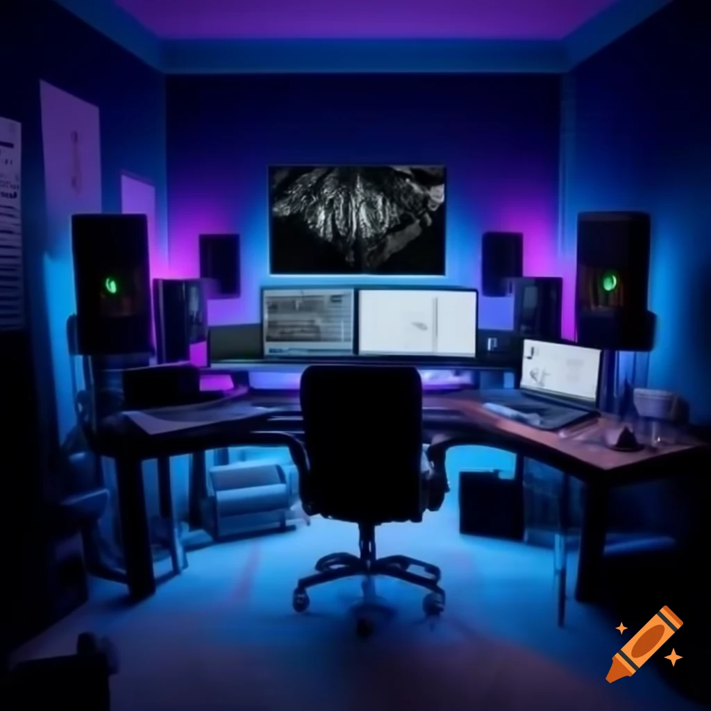 High-end color grading studio layout for comfort and efficiency on Craiyon
