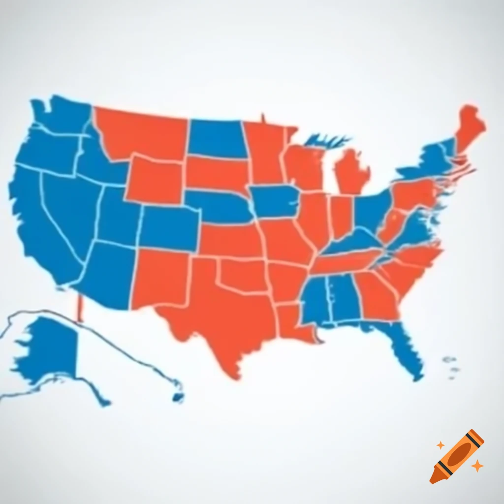 Map predicting outcomes of the 2024 United States presidential election ...