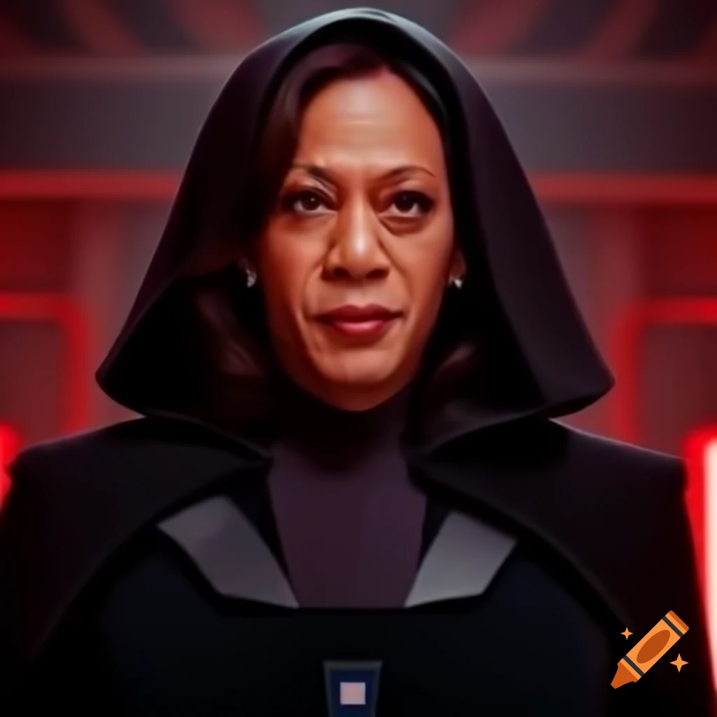 Kamala harris styled as a sith lord from star wars on Craiyon