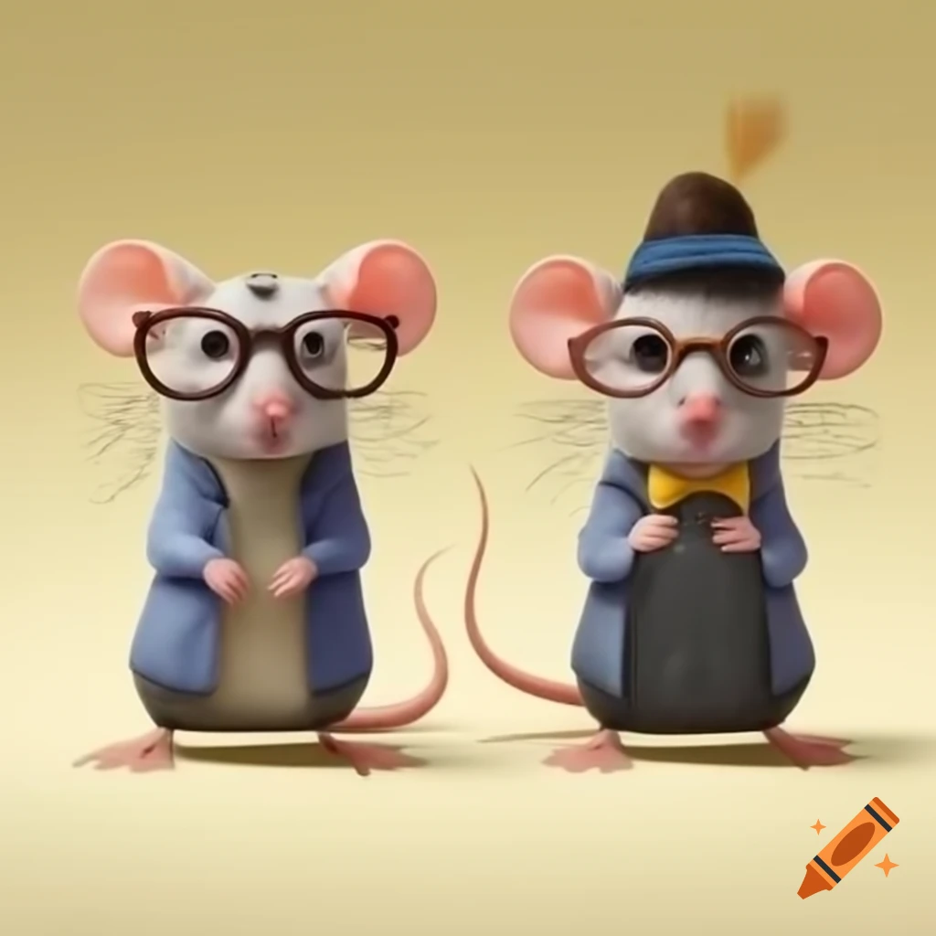 Cartoon of two rats, one with glasses and the other wearing a reggae ...