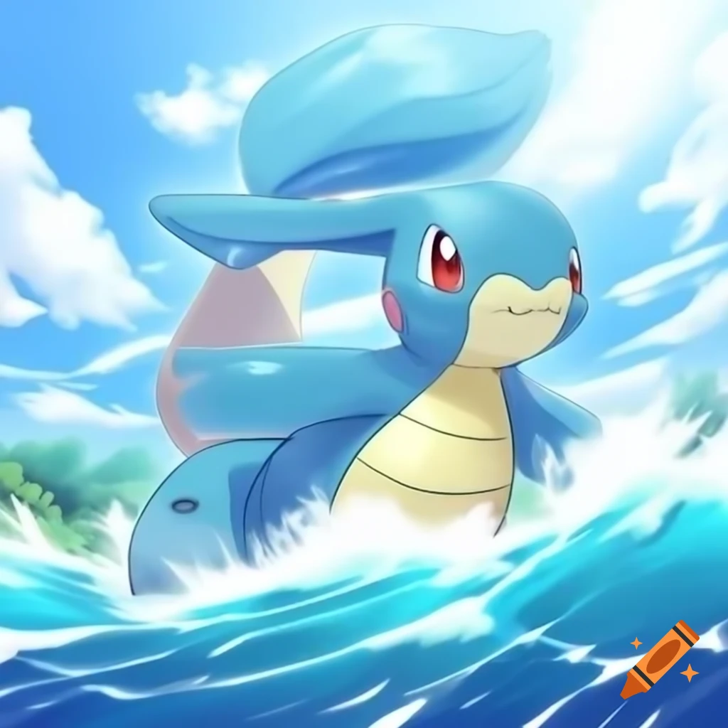 Surphin pokémon characterized by muscular build and glowing dorsal fin ...