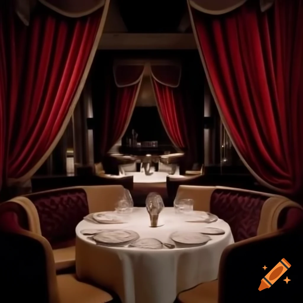 1980s hollywood restaurant setting with candlelight table for two on ...