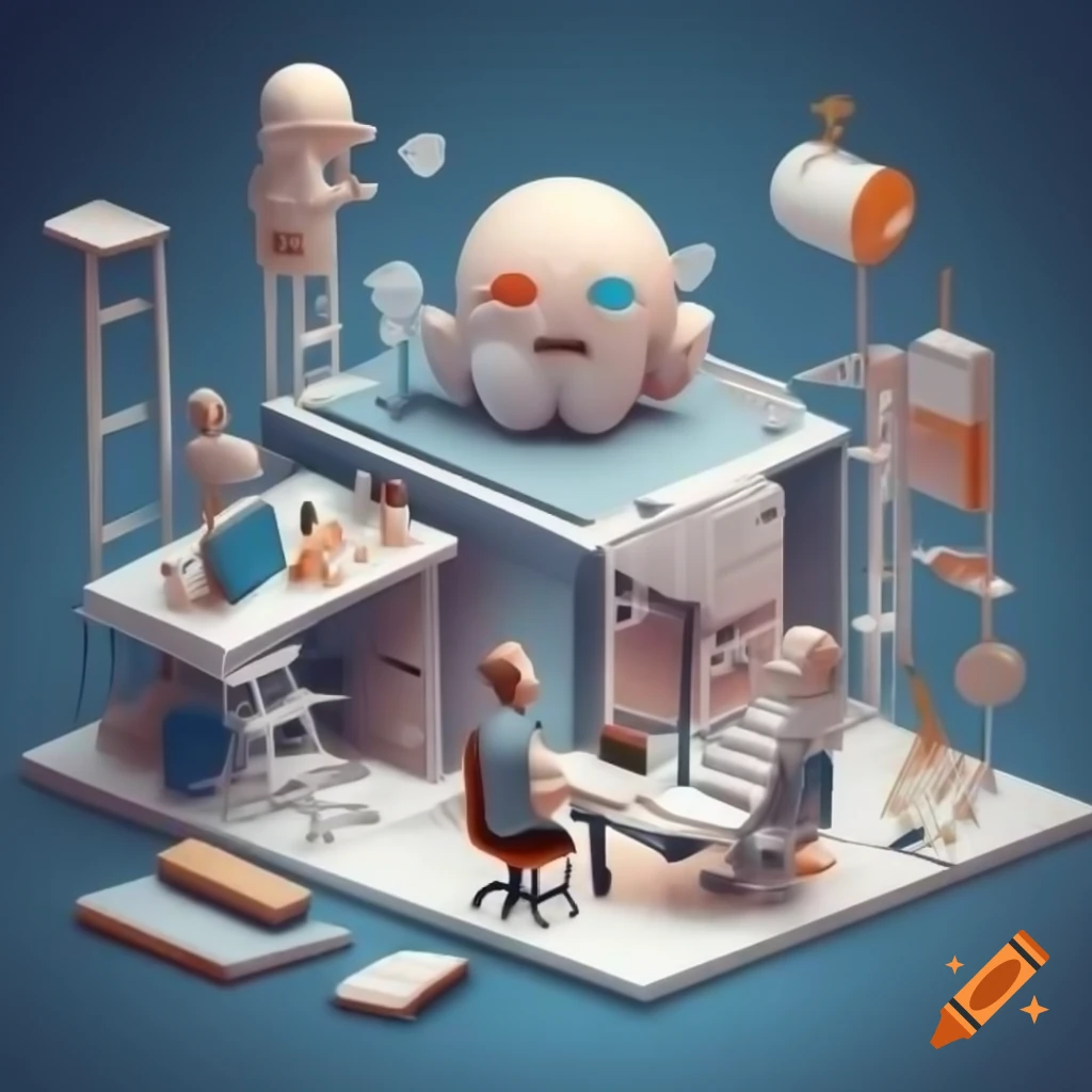 Collaborative workspace with 3D projection of federated model and ...