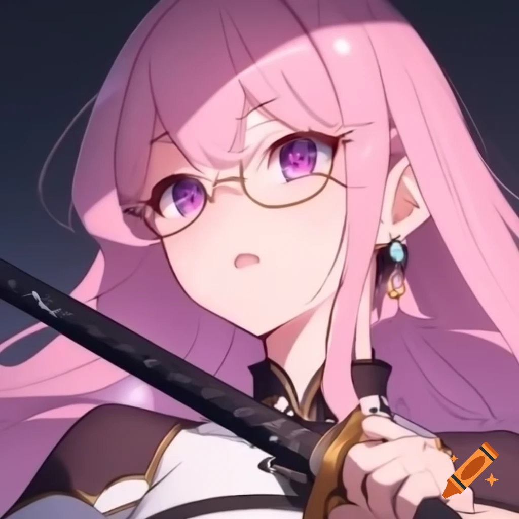 Character from Zenless Zone Zero, young woman with pink hair and round ...