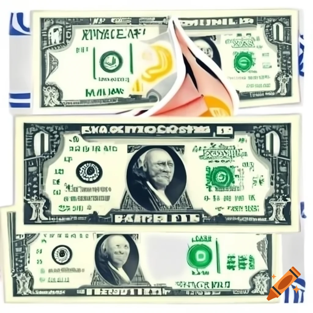 Classic dollar bill design with labrats graphic elements and vibrant ...