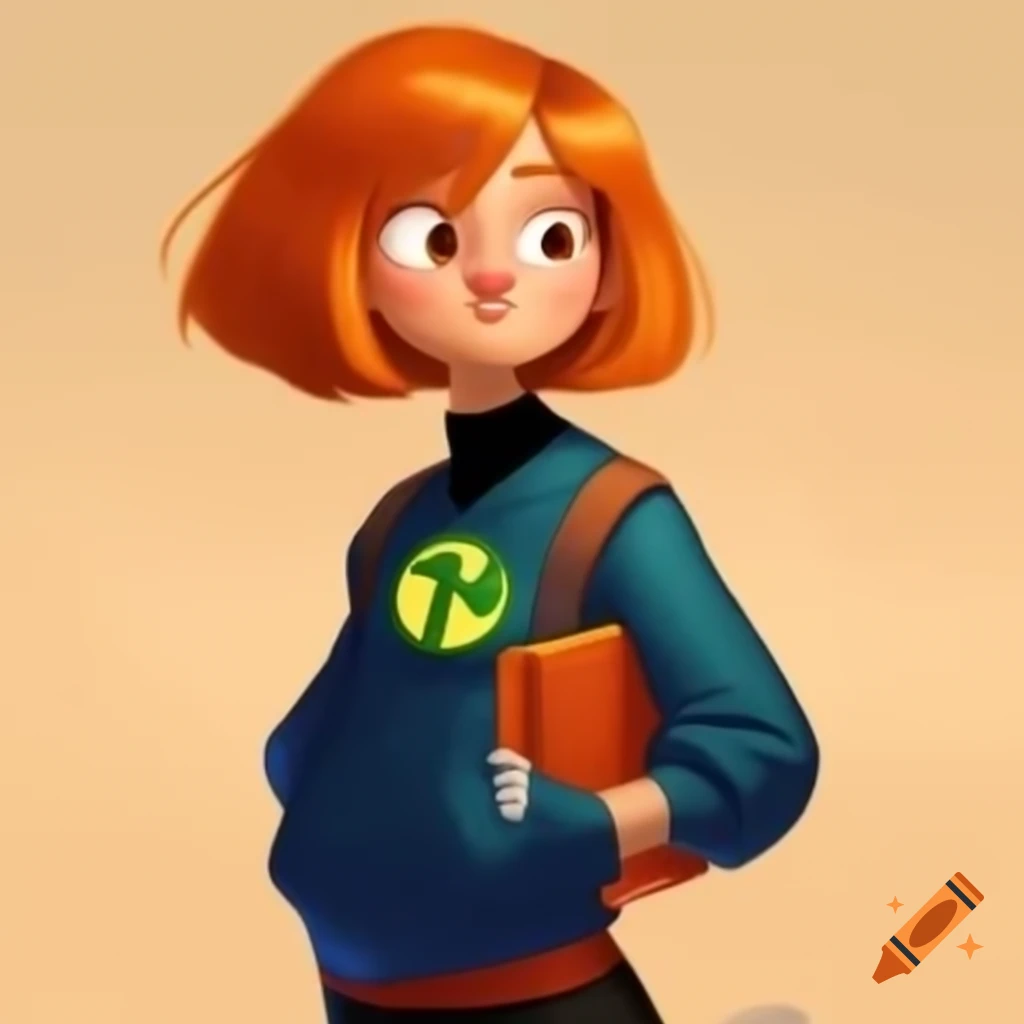 Ginger female superhero with bob haircut representing ADHD and dyslexia ...