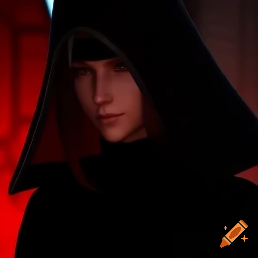 Ultimecia from final fantasy viii depicted as a sith lord on Craiyon