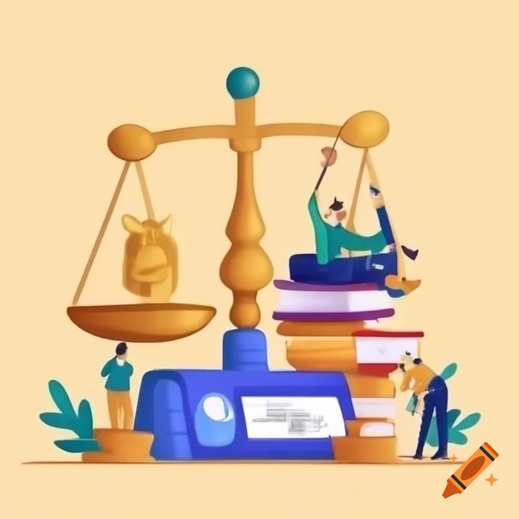 Symbolic editorial cartoon featuring scale weighed down by bags of gold ...