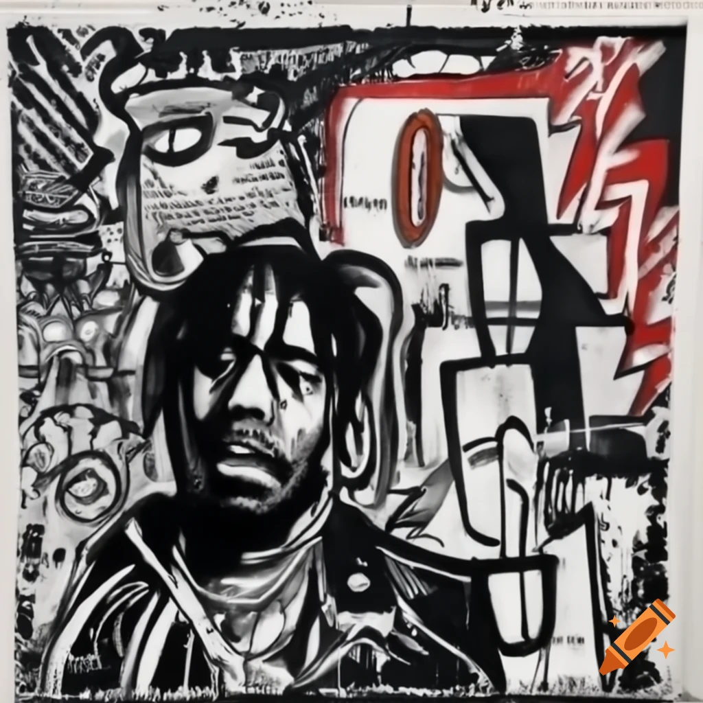 Rappers of the apocalypse in graffiti neo-expressionist style on Craiyon