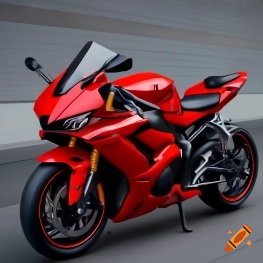 Sleek red 2022 cbr500r gundam zeon mecha motorcycle wrap on Craiyon