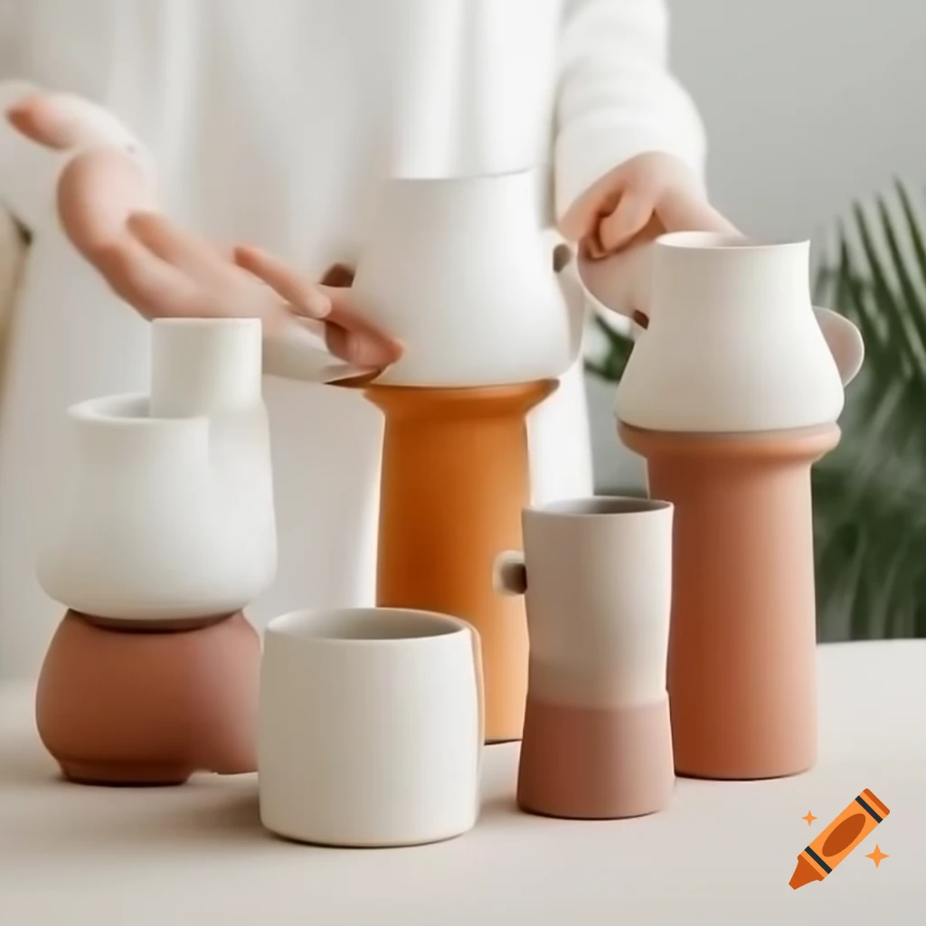 Instagram post showcasing intricate ceramic designs and pottery on Craiyon