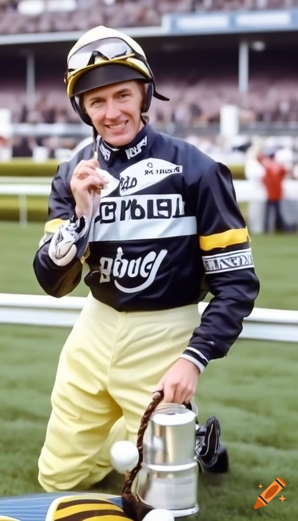 Race car driver showing determination with a bead of sweat and focused ...