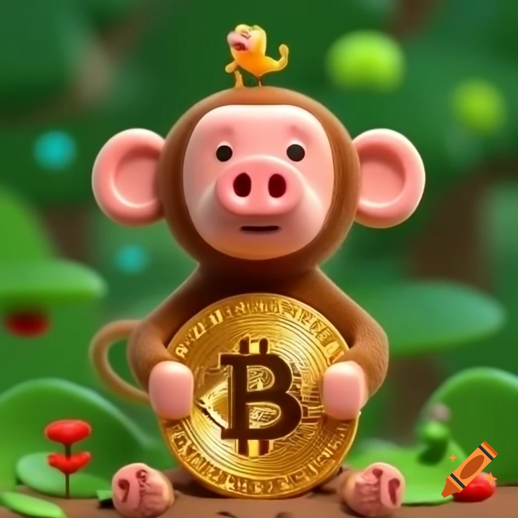 Hybrid crypto monkey dog pig character design on Craiyon