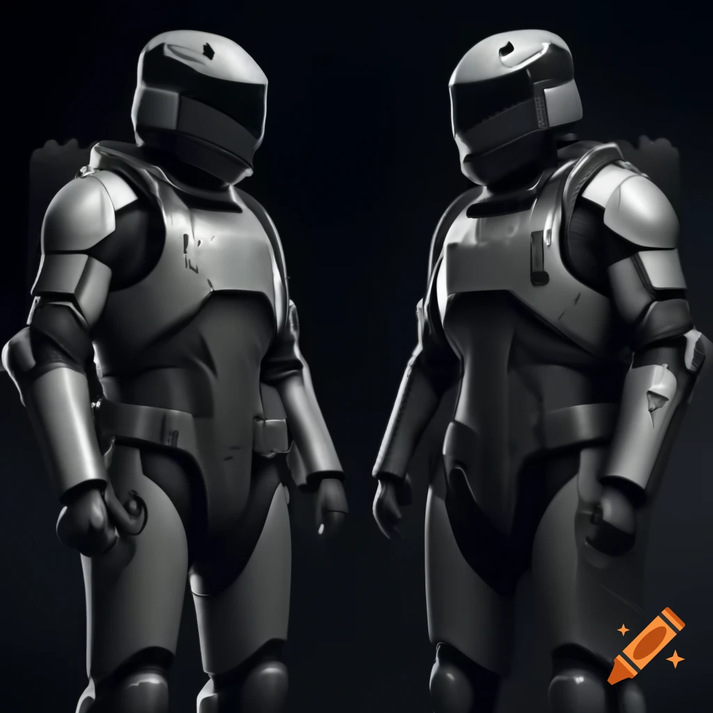 Futuristic german battle suit design for infantry, featuring dark-grey ...