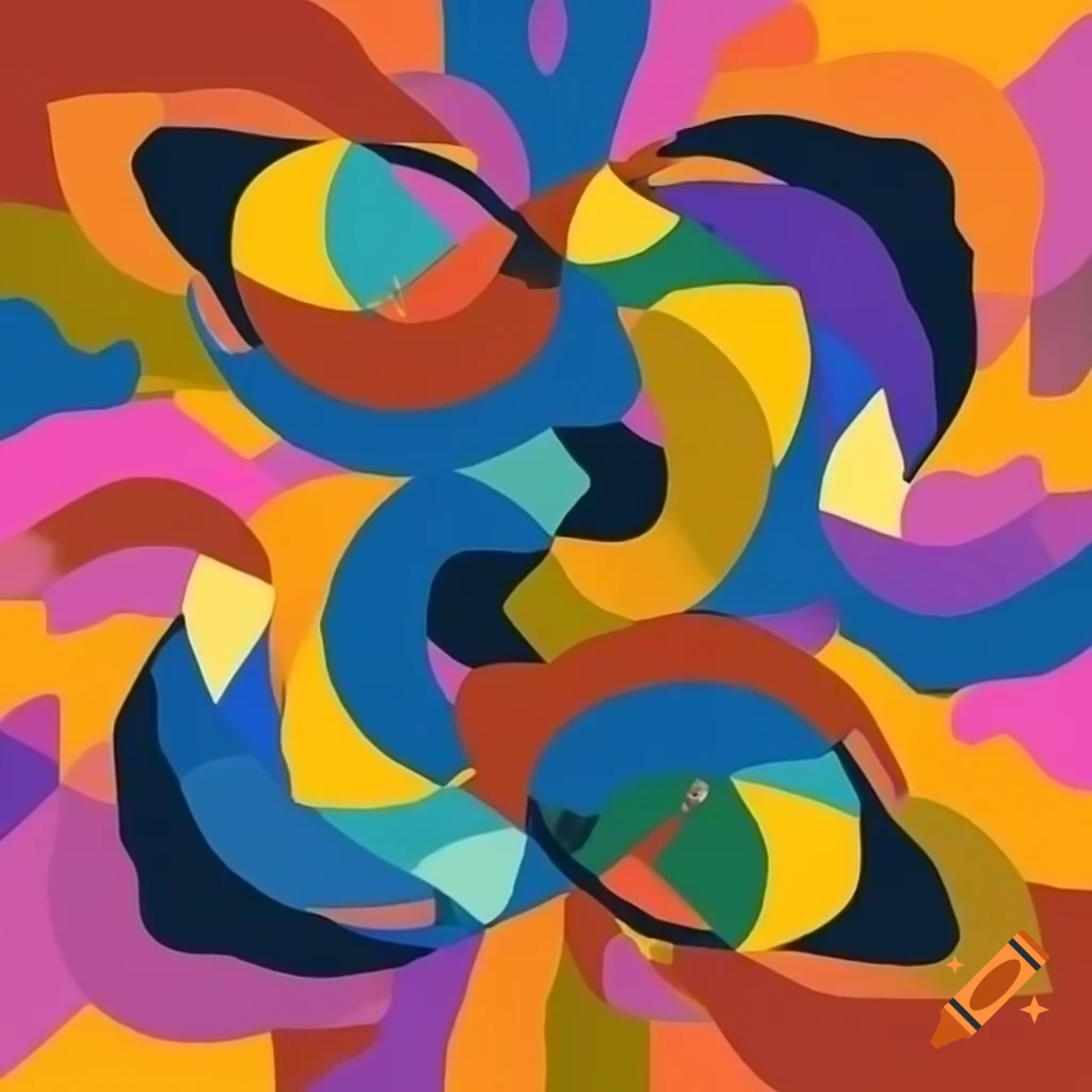 Contemporary abstract art illustration on Craiyon