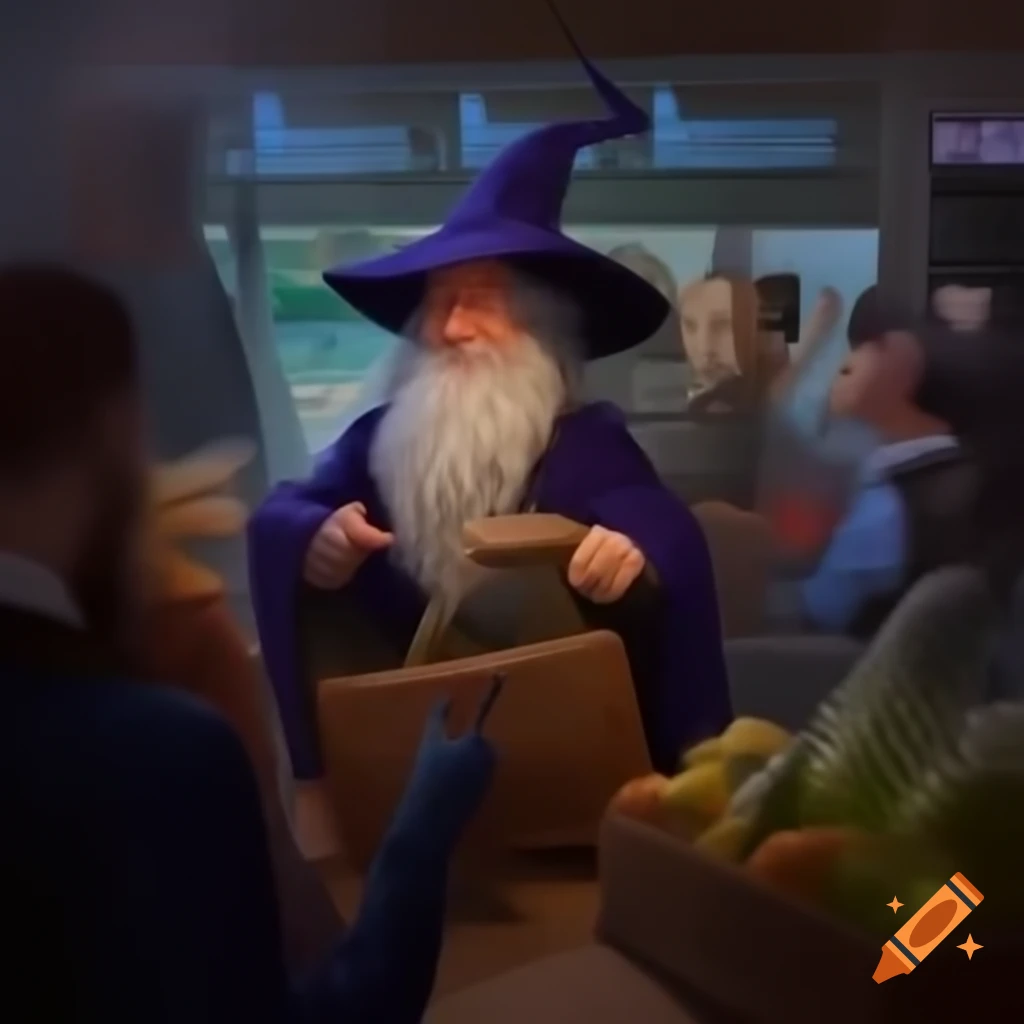 Wizard expressing frustration at employees in Walmart on Craiyon