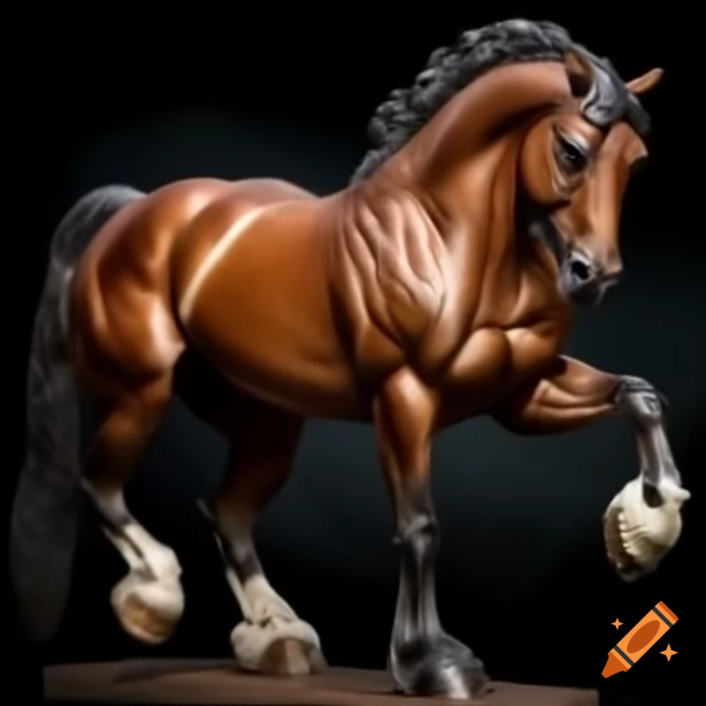 Muscular horse highlighting defined hindquarters showing strength on ...