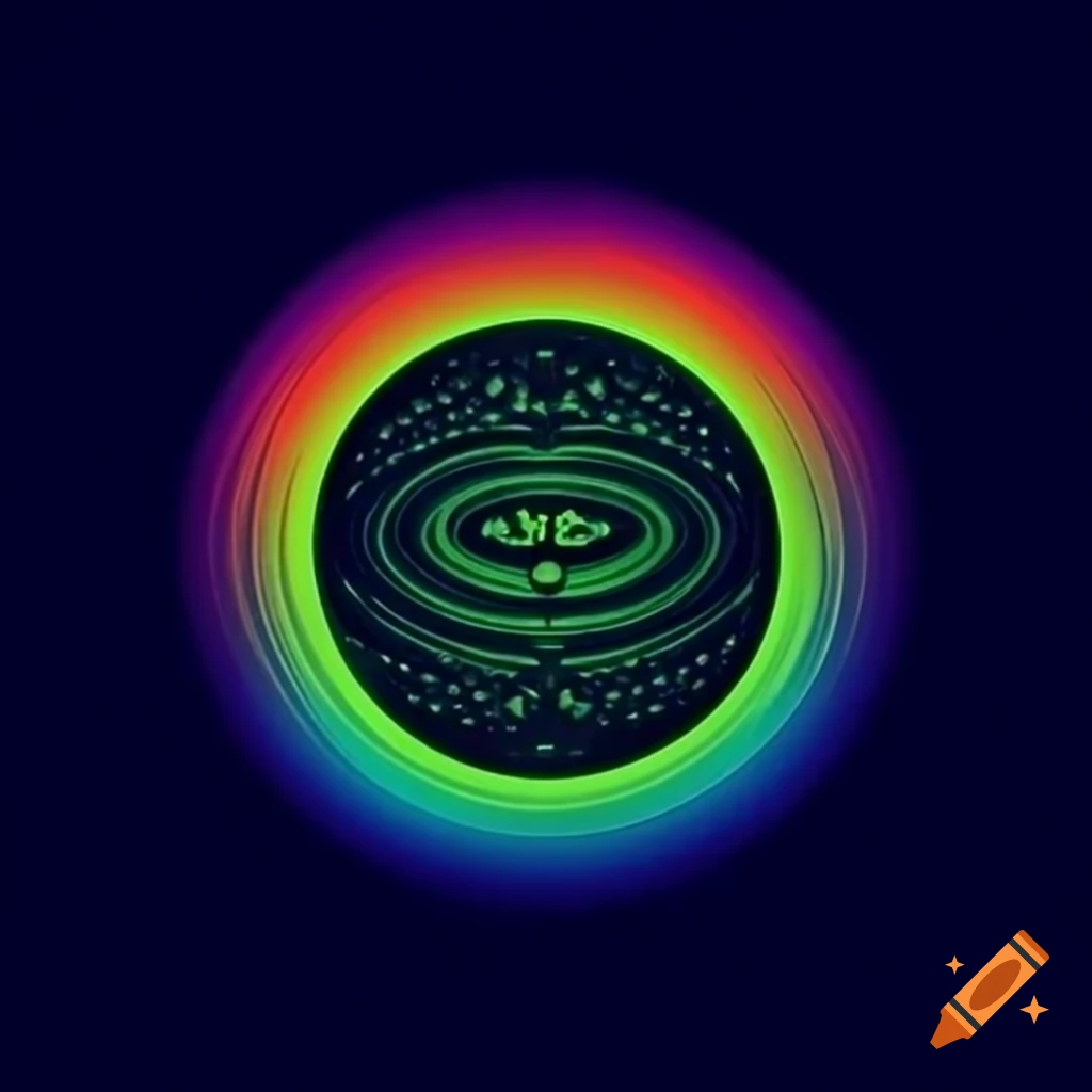 Psychedelic colors on electronic music cover featuring cold moons on ...