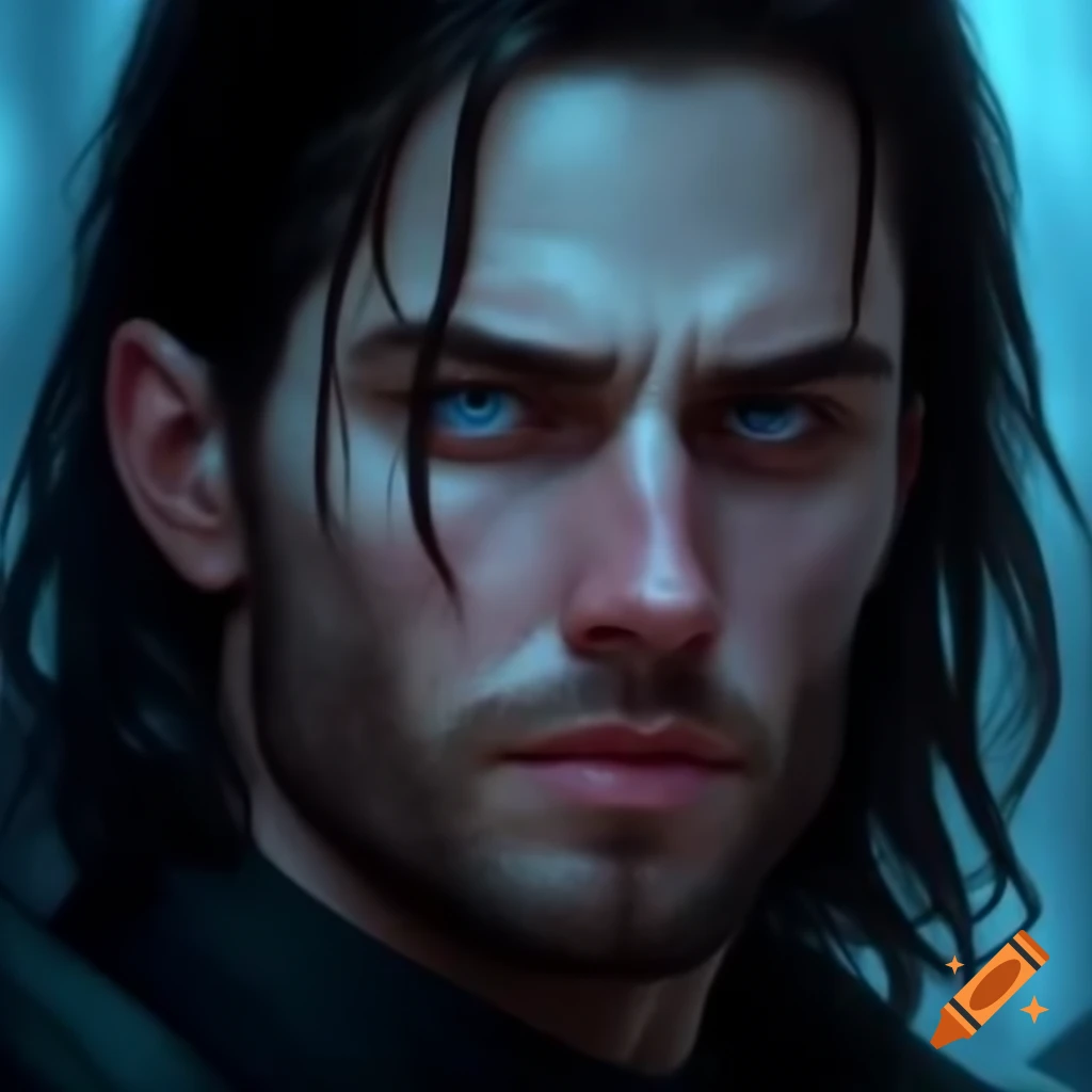 Portrait of bucky barnes as winter soldier with steely gaze and smirk ...