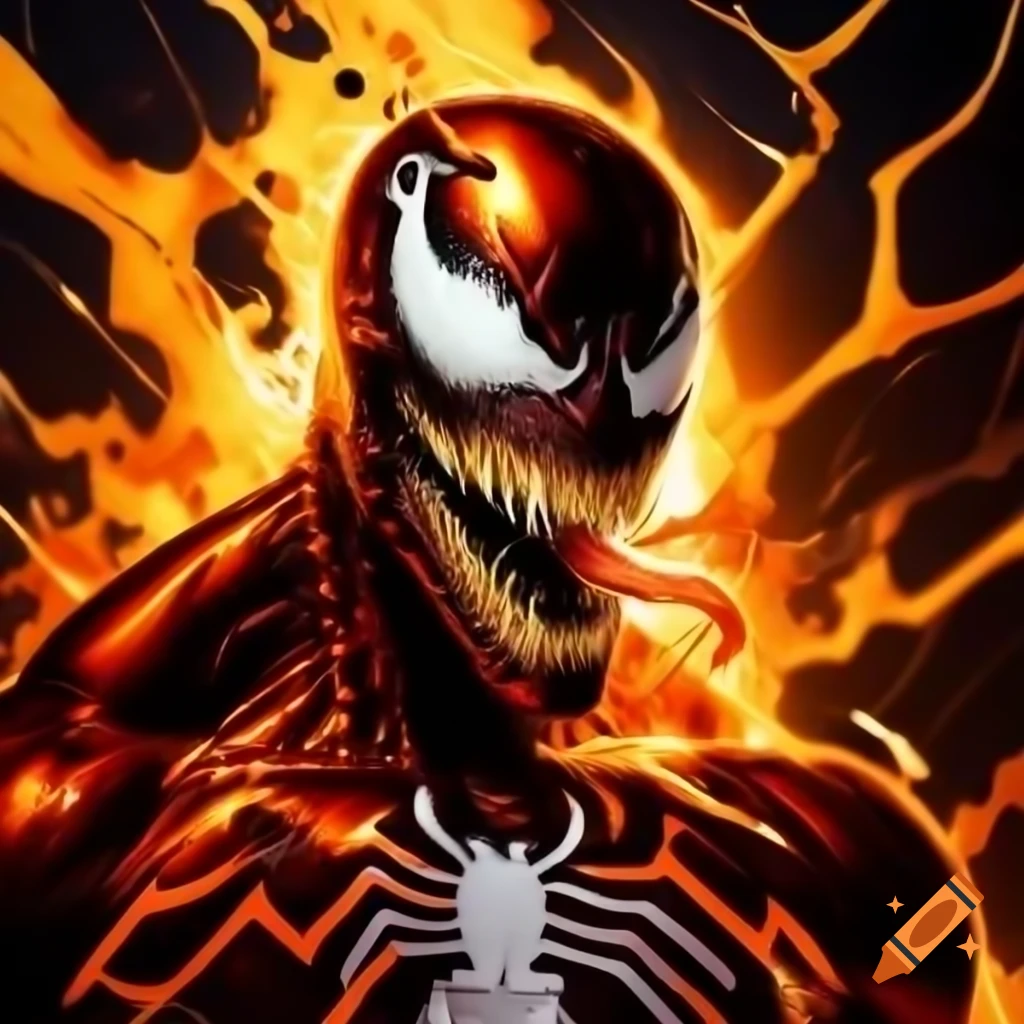Abstract representation of molten gold merging with Venom's symbiote on ...