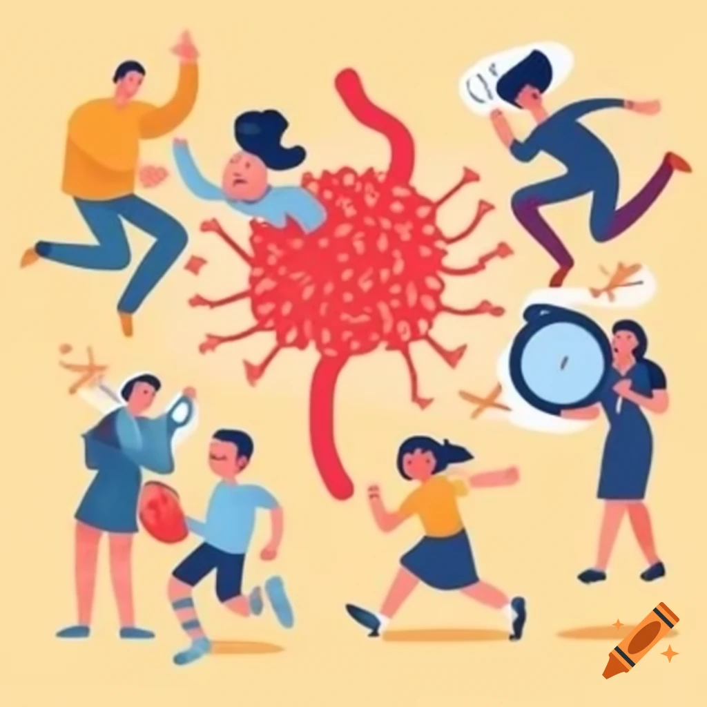 Cartoon Contagious Disease