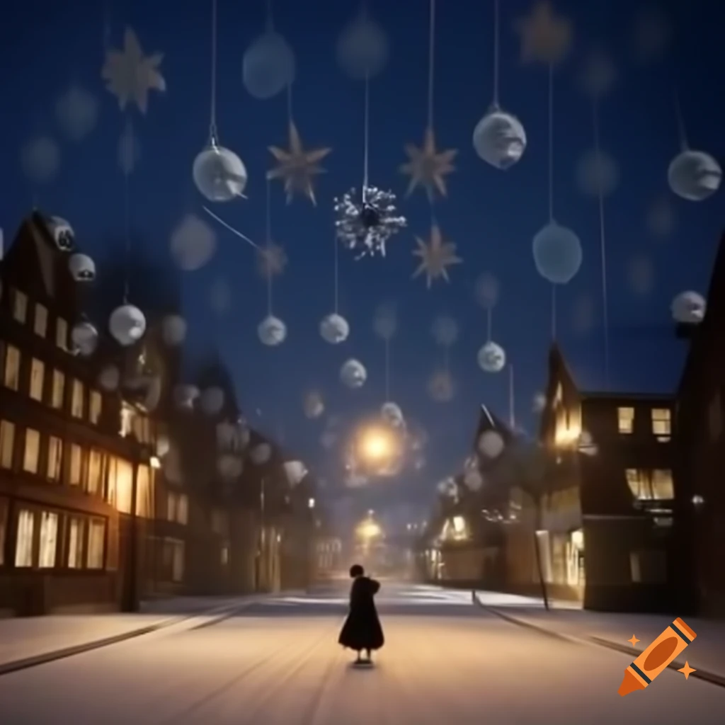 Template for customizable digital winter holiday greeting card on Craiyon