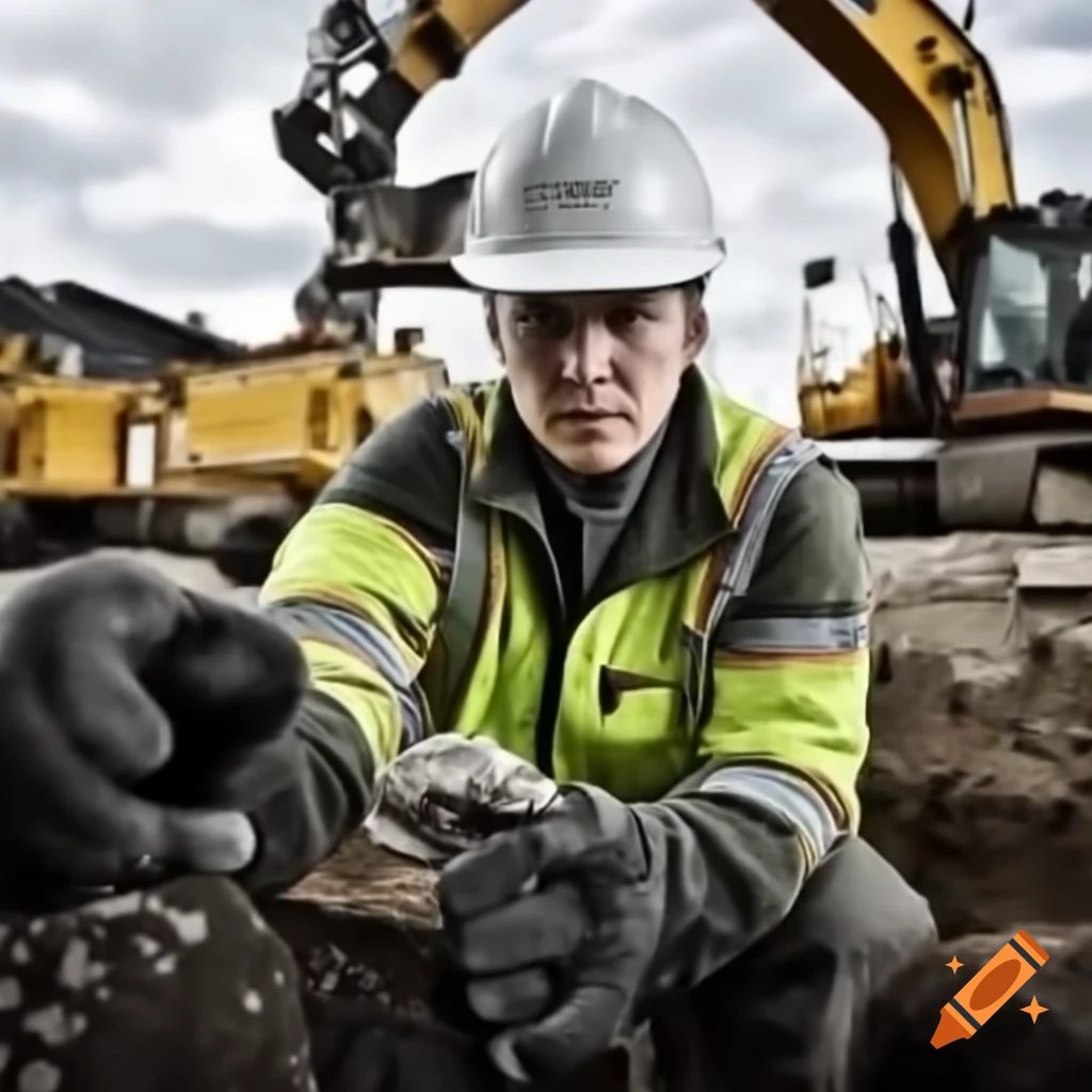 Tabby cat supervising construction site and inspecting progress on Craiyon