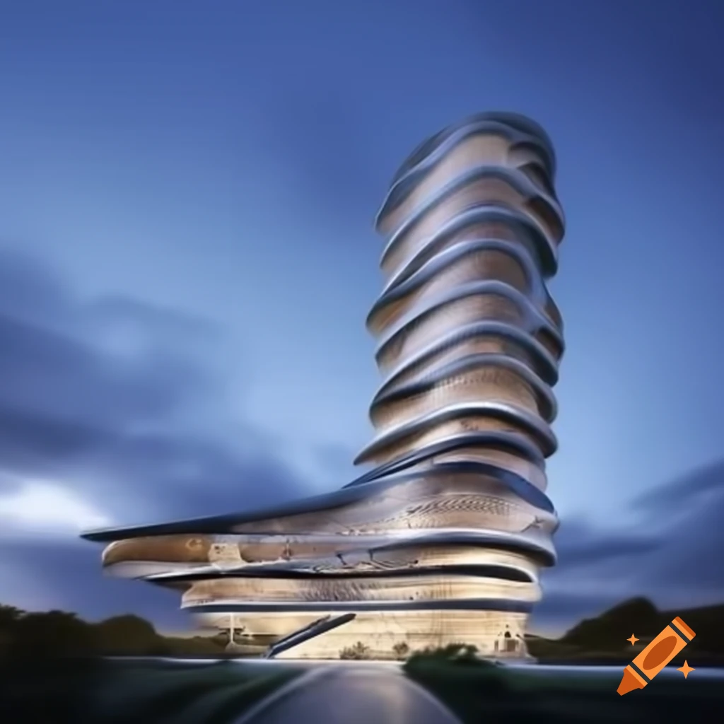 Futuristic building design featuring advanced technology and unique ...