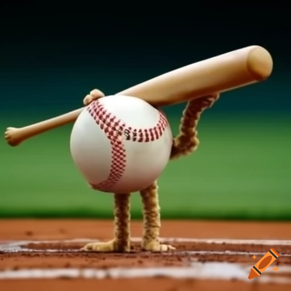 Bat animal designed as a baseball on Craiyon