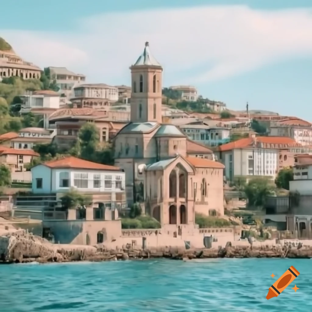 Seaside byzantine town of trabzon featuring latin colonial and orthodox ...