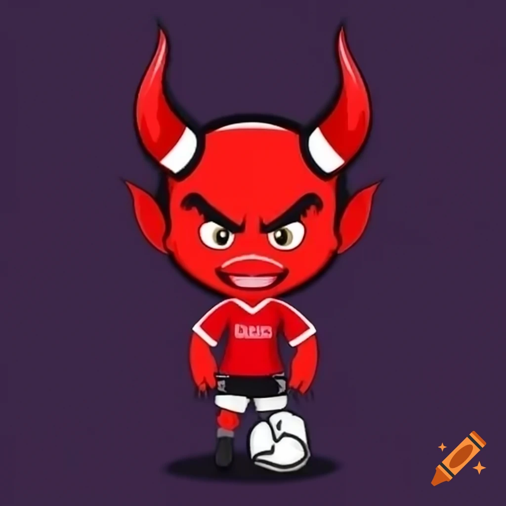 Unofficial manchester united design featuring red devil in football kit ...