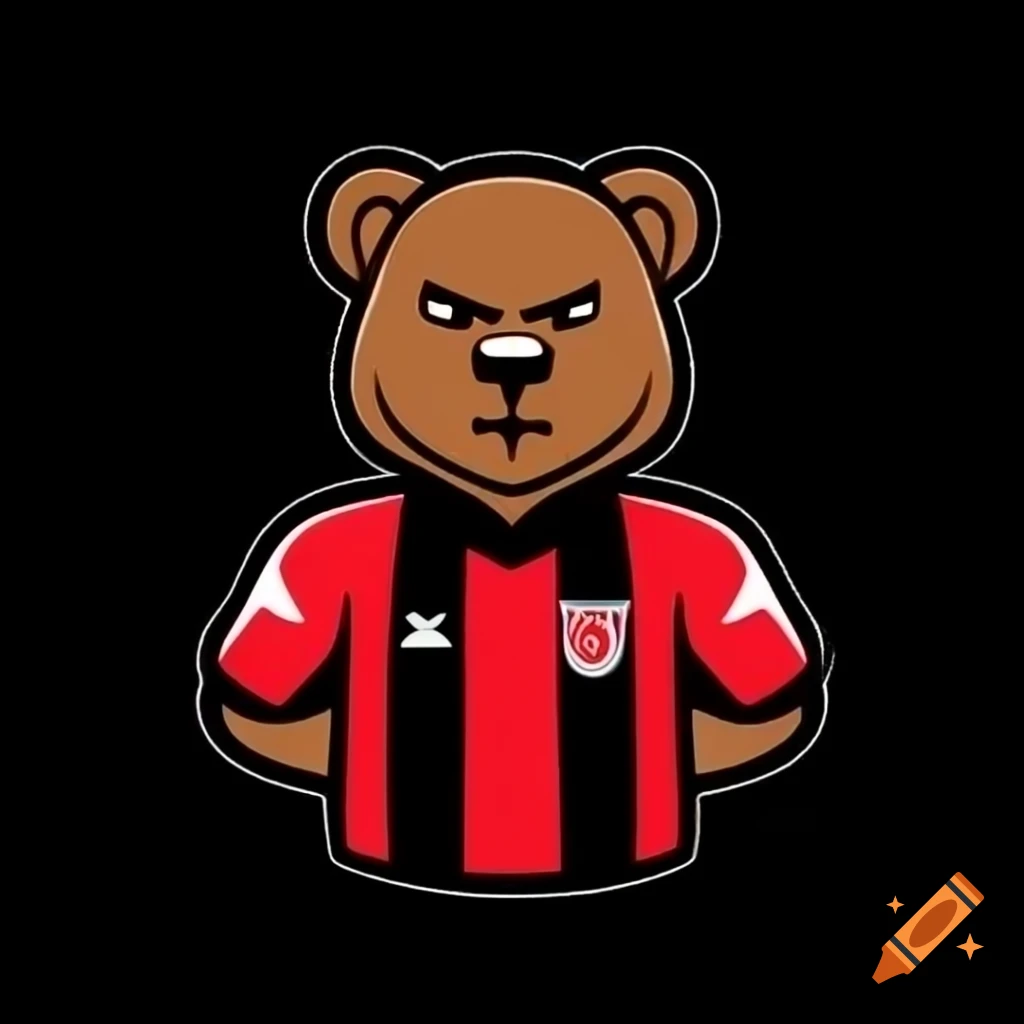 Cherry Bear character in football kit, unofficial Bournemouth design on ...