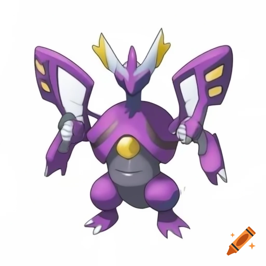 Biblically accurate angel in steel, styled like Pokémon art on Craiyon