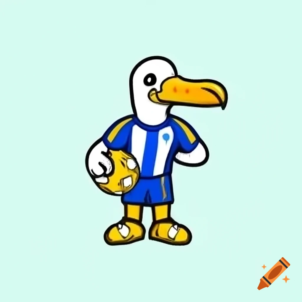 Gully the Seagull mascot in football kit, unofficial Brighton design on ...