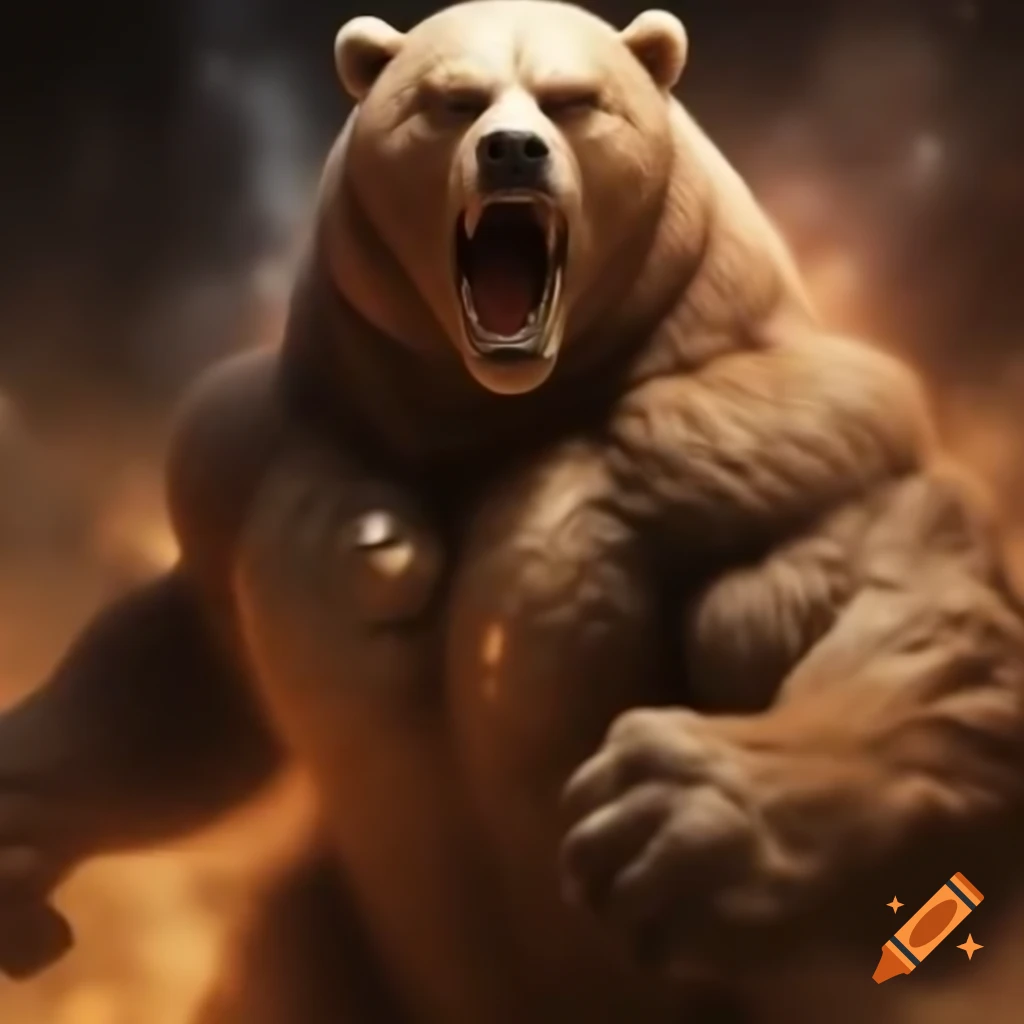 Empowering logo featuring human figure and growling bear symbolizing ...