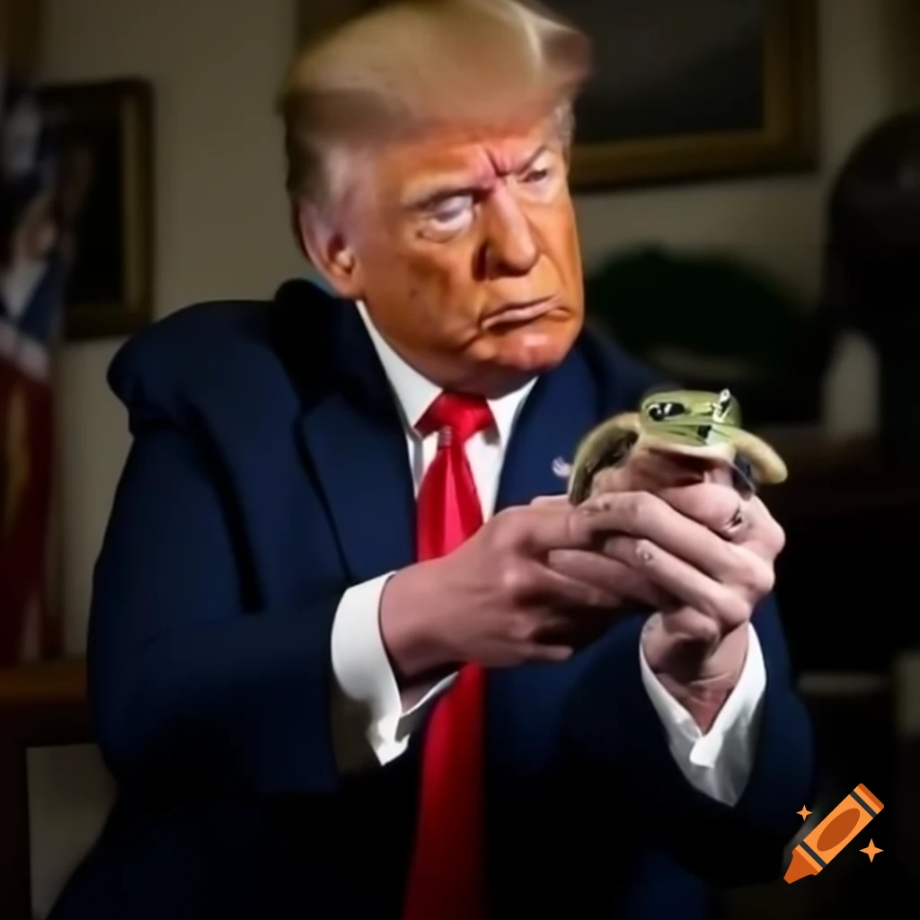 Comparison of Donald Trump and a cane toad on Craiyon