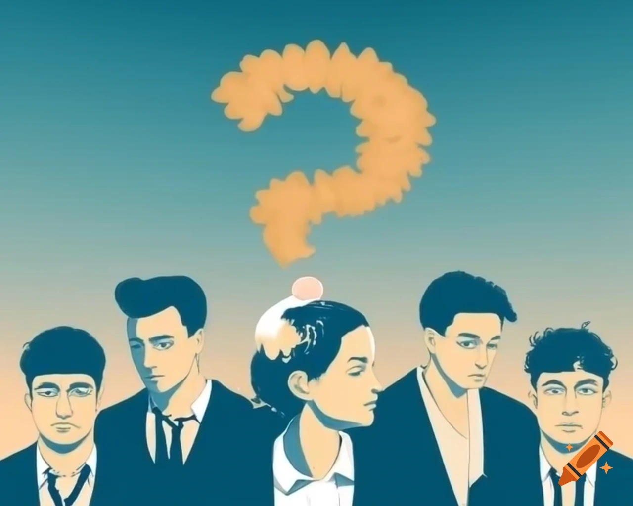 Poster design highlighting conformity versus freedom with uniform ...